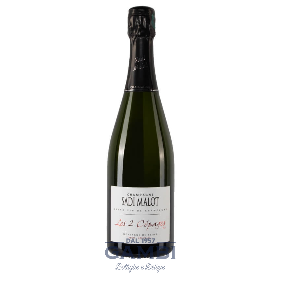 Champagne Les 2 Cépages Sadi Malot 75 cl vendita online Champagne Les 2 ...
